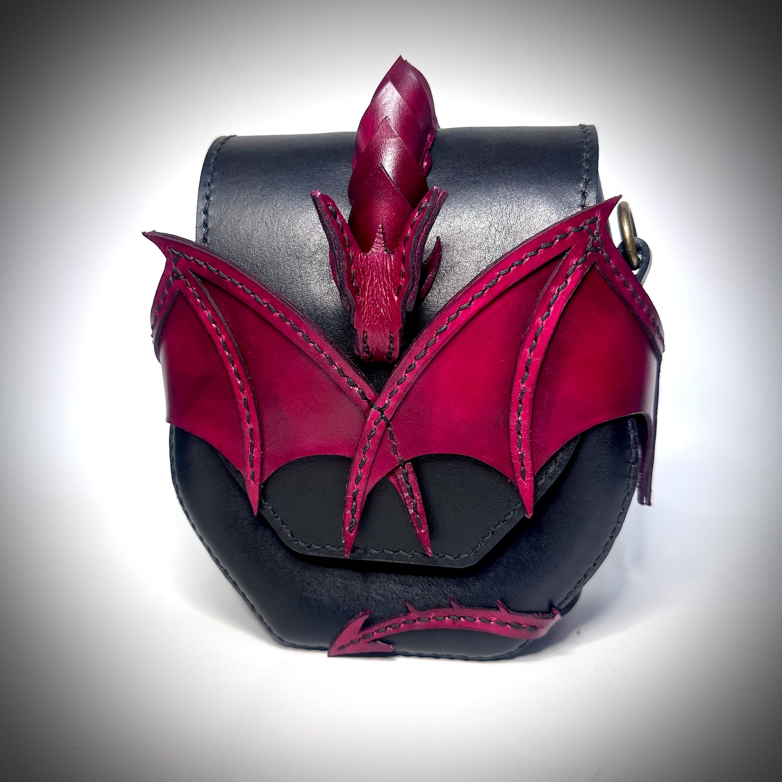 Handmade Leather Dragon Belt Bag - Etsy