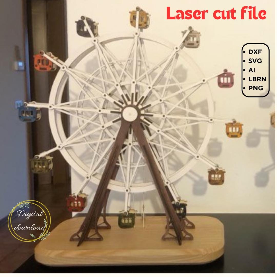 Ferris Wheel Laser Cut - Etsy
