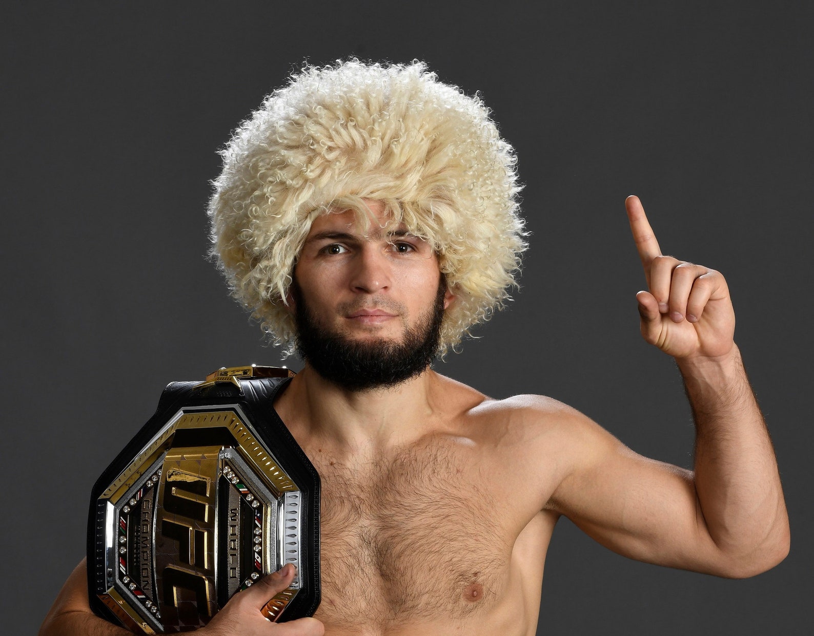 Khabib Nurmagomedov Papakha Sheepskin Hat + Khabib Keychain - Etsy