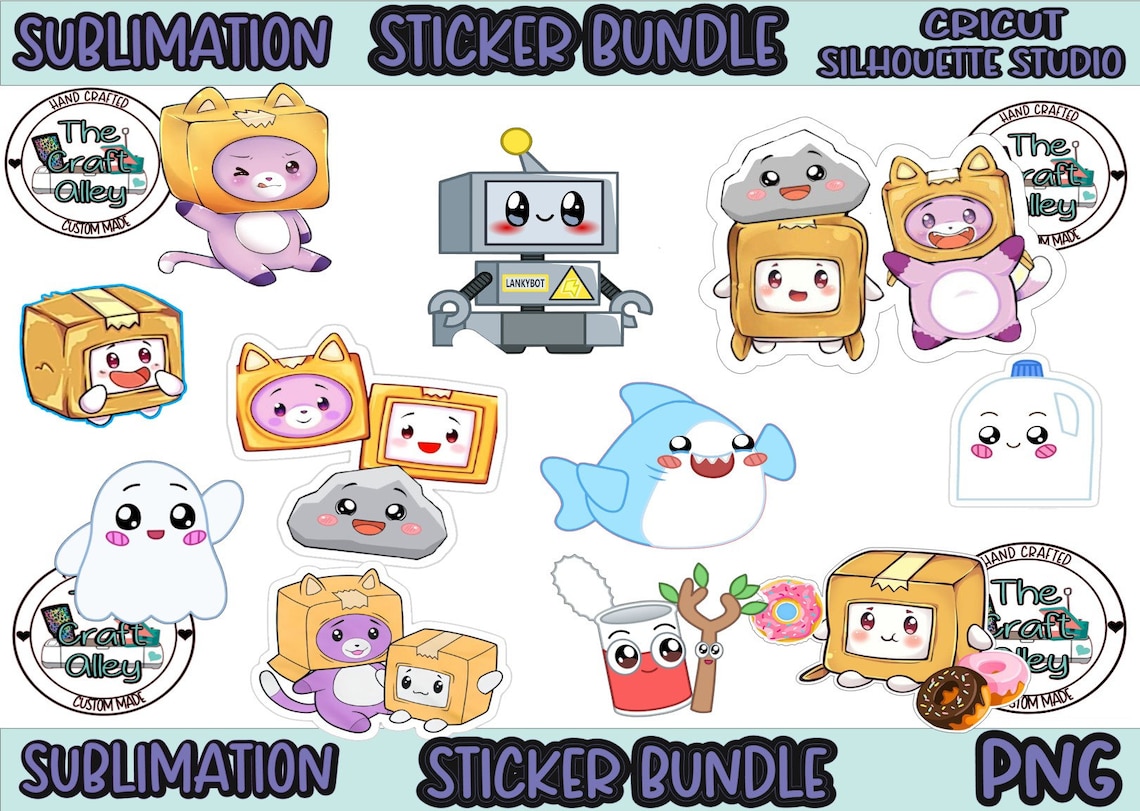 Youtuber PNG Bundle 10 PNG Files Lankybox Characters Foxy - Etsy