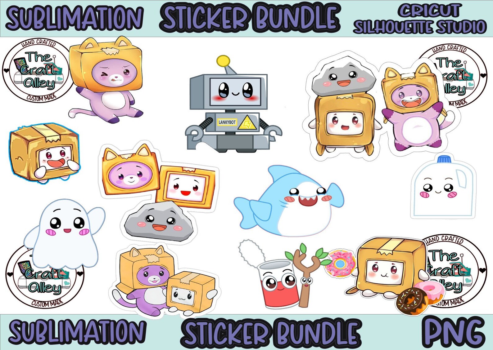 Youtuber PNG Bundle 10 PNG Files Lankybox Characters Foxy - Etsy Canada