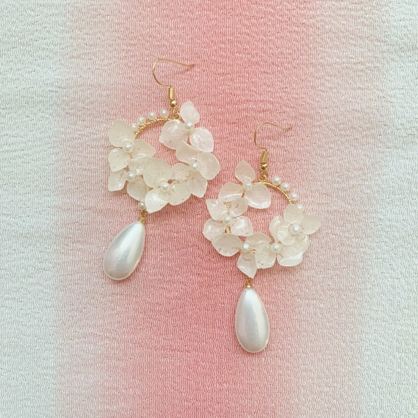 Hydrangea Earrings - Etsy