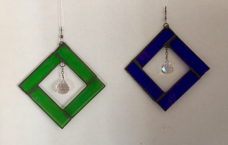 Small Stained Glass Prism Suncatcher - Etsy