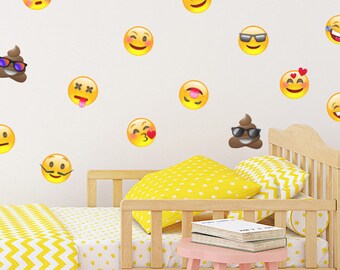 Emoji wall decal | Etsy