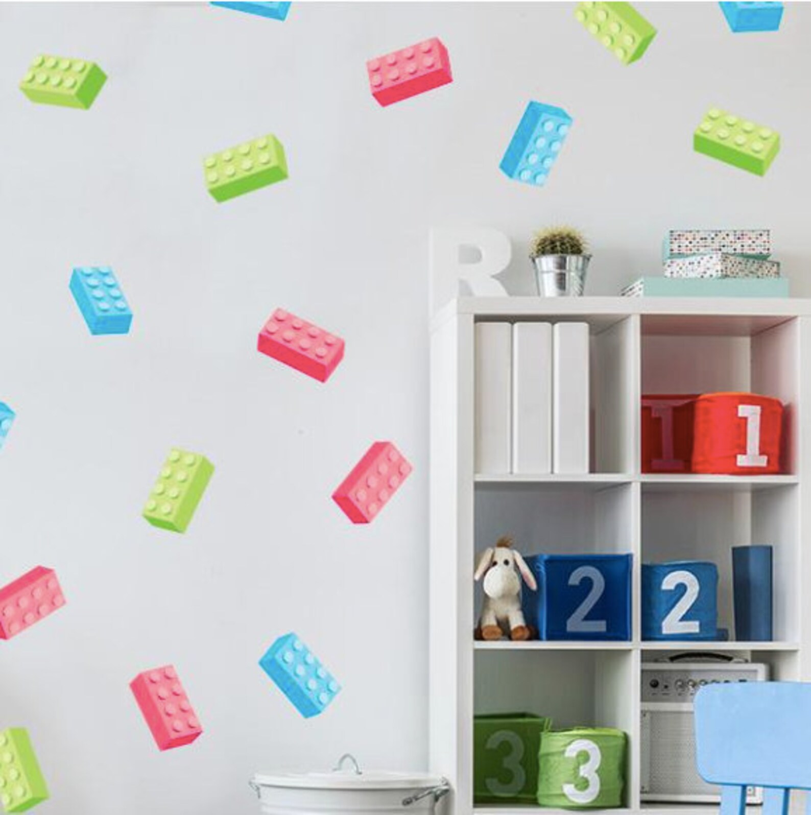 Building Block Wall Decals - Etsy
