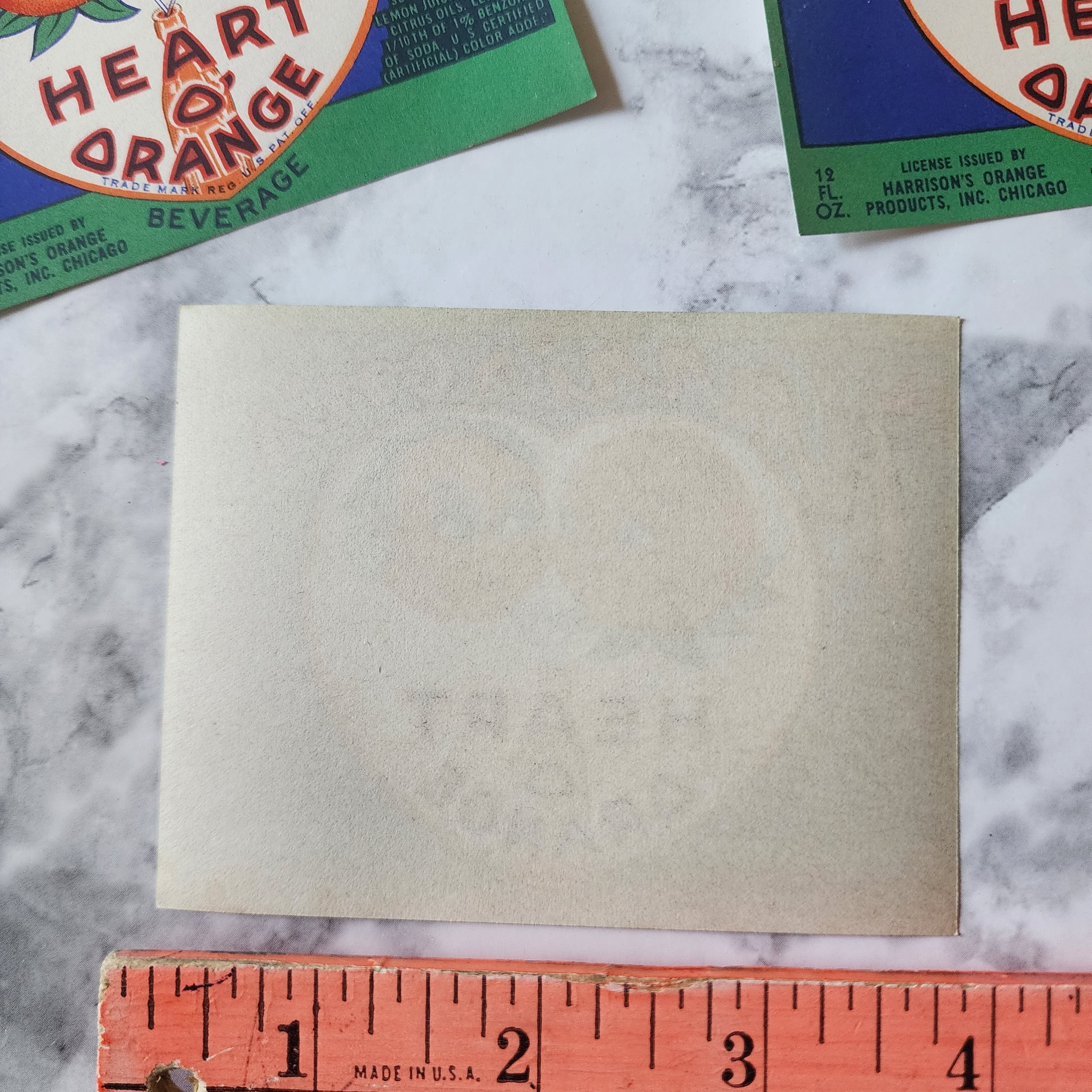 Set of 5 Harrison's Heart of Orange Anthropomorphic Beverage Label ...