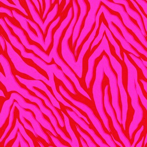 Buy Pink and Red Textured Zebra Paper-cut Digitally Made Repeat Print ...