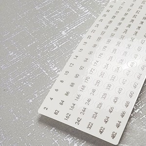 Small 5mm Circle Stickers - Small Numbered Stickers 1-250, 500 | Clear ...