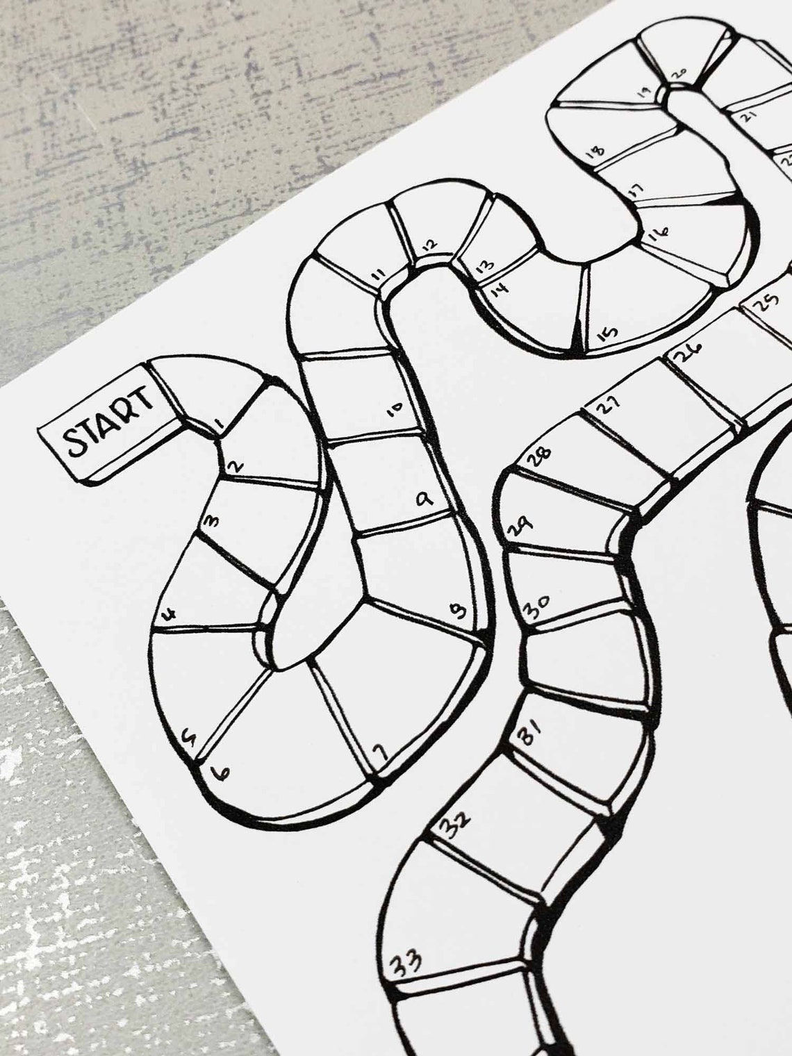 Digital Printable Hand-drawn Gameboard Tracker Unnumbered - Etsy