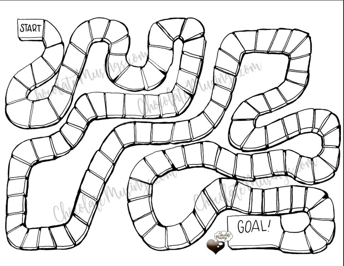 Digital Printable Hand-drawn Gameboard Tracker Unnumbered - Etsy