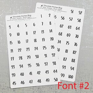 1-100 or More up to 500 Circular Number Stickers .7 Inch (3/4") Size ...