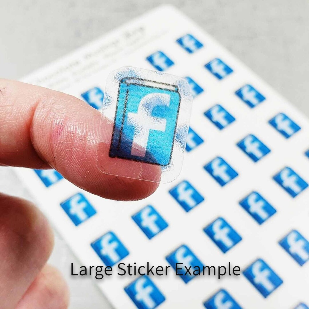 Facebook Logo Icon Productivity Planning Stickers - Clear/white ...