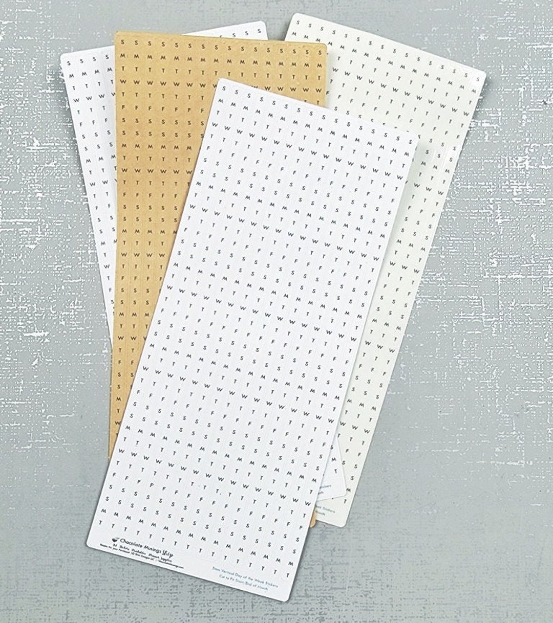 Days of the Week Calendar Strip Stickers - Monthly 5mm Calendar Strips ...