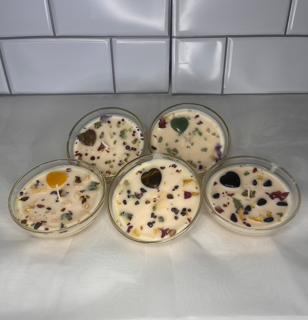 Crystal Heart Candle Collection Vanilla & Rosemary - Etsy