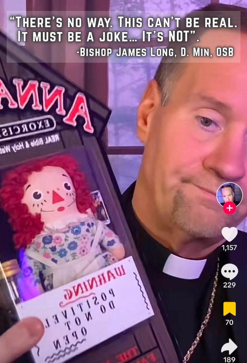 Annabelle Exorcism Playset - the World’s Most Famous Haunted Doll ! - Etsy