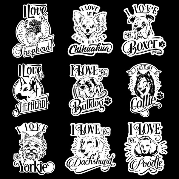 Dog Breed Decal - Etsy