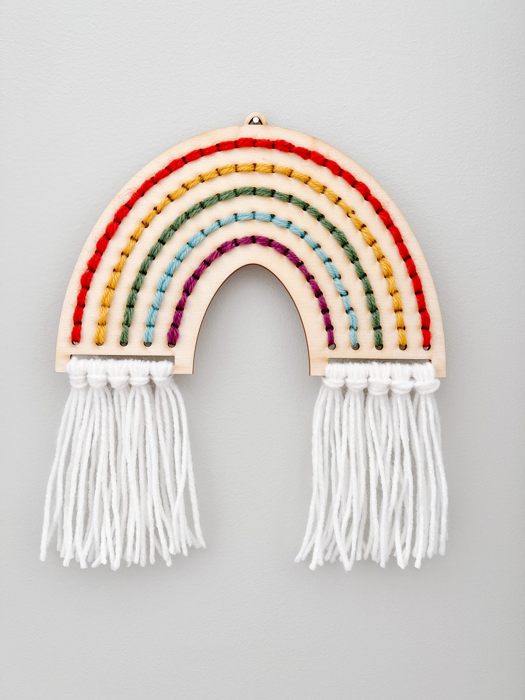 DIY Rainbow Yarn Embroidery Kit - Etsy