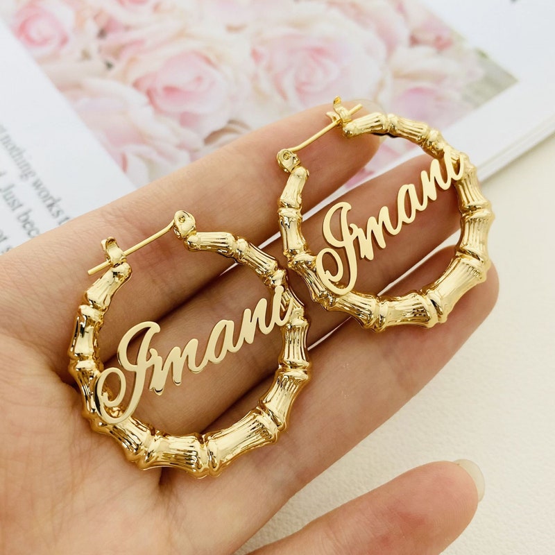 Bamboo Earrings - Etsy