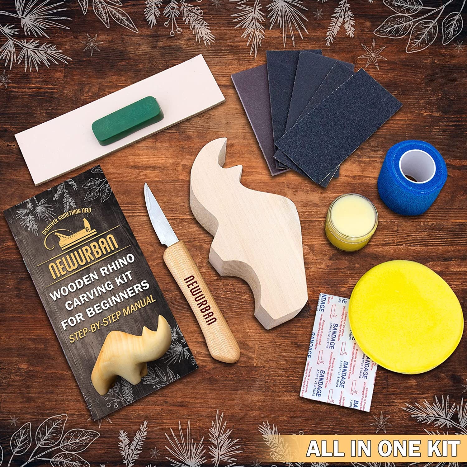 Wood Carving Kit for Beginners Whittling Kit With Rhino Linden ...
