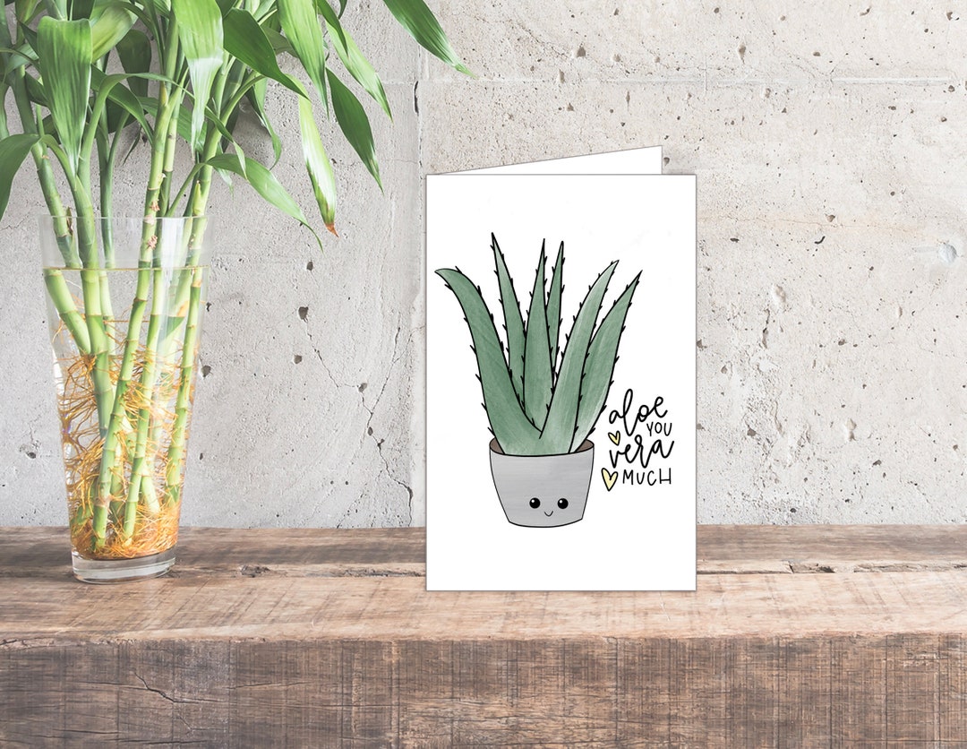 PRINTABLE CARD | Aloe You Vera Much - Etsy