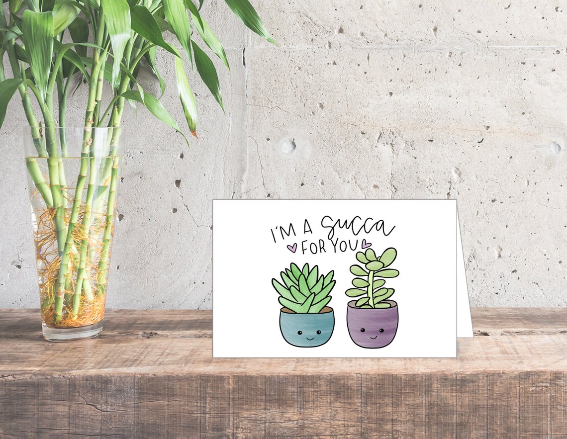 PRINTABLE CARD | I'm a Succa for You - Etsy