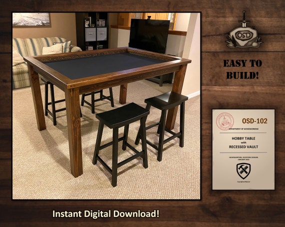 Build Your Own Gaming Table With Recessed Vault and Vault - Etsy