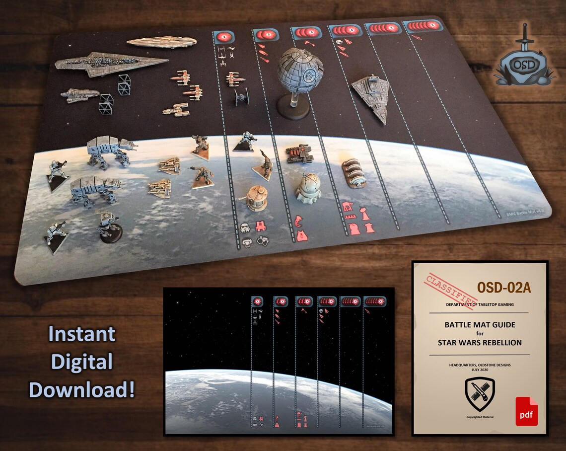 Star Wars Rebellion Compatible Battle Mat Supports Base Game | Etsy