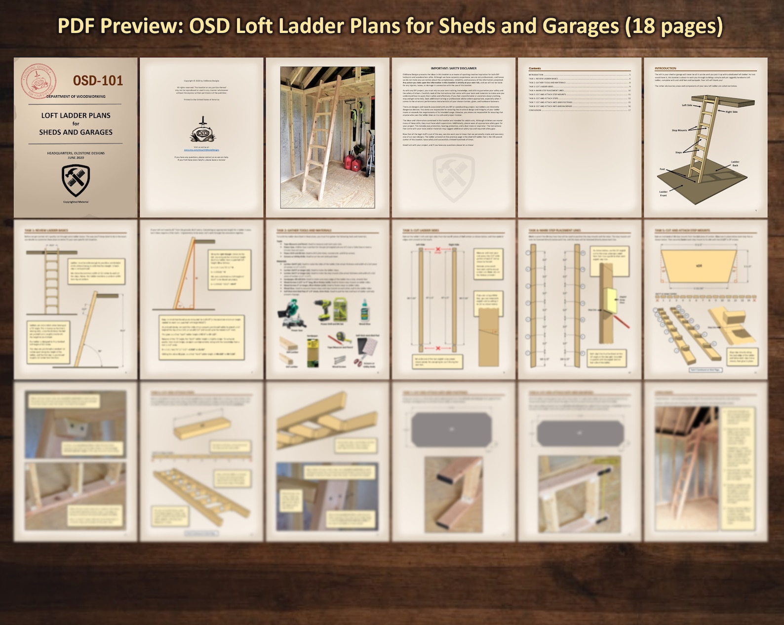 Loft Ladder Plans for Sheds and Garages - Etsy