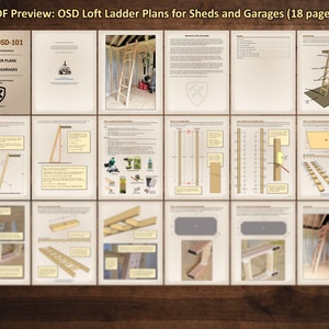 Loft Ladder Plans for Sheds and Garages - Etsy