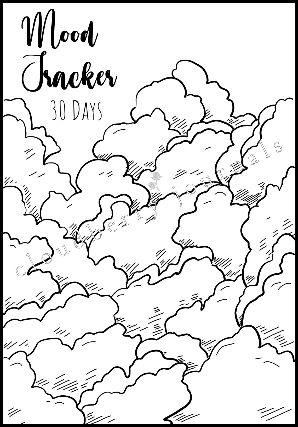 Mood Tracker Downloadable Bullet Journaling Clouds A5 | Etsy