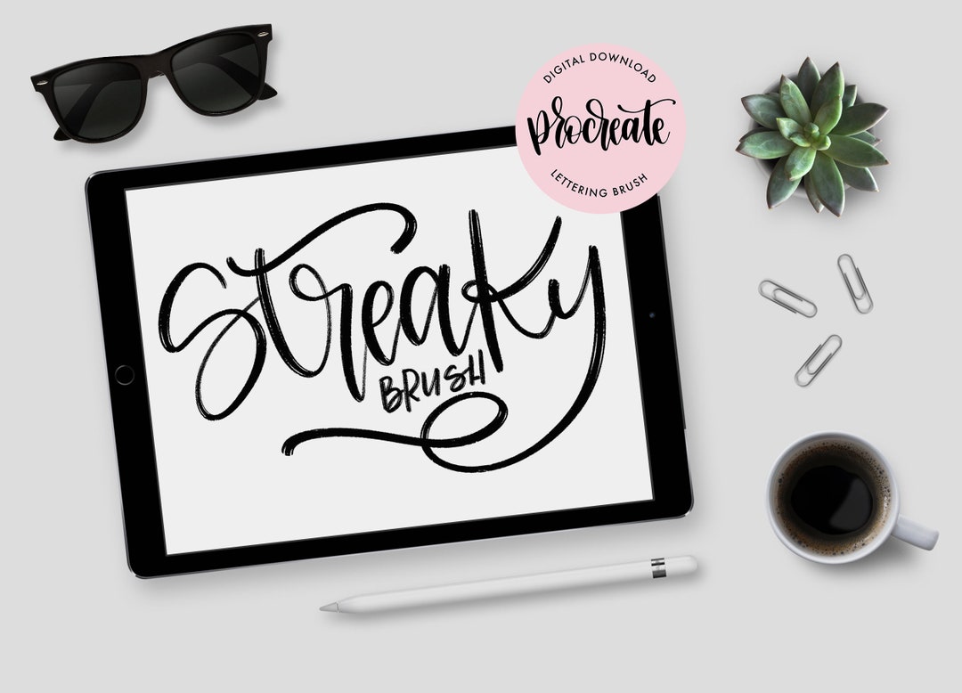 Streaky Brush Pack for Procreate // 3 Custom Procreate Brushes // iPad ...