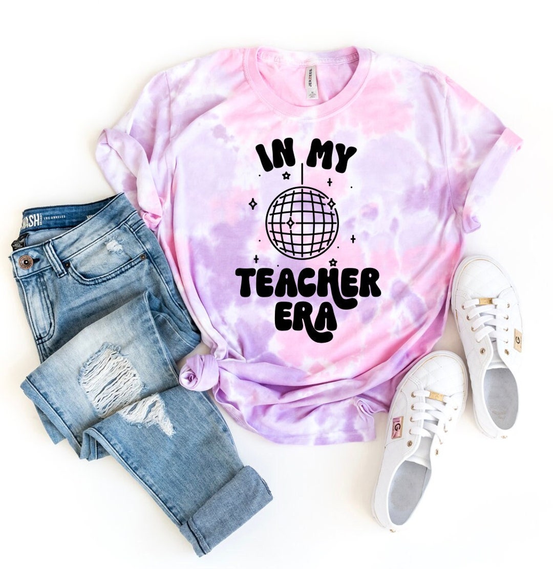 In My Teacher Era Tshirt Eras Teacher Tshirt Teacher Tie Dye Shirt Back ...