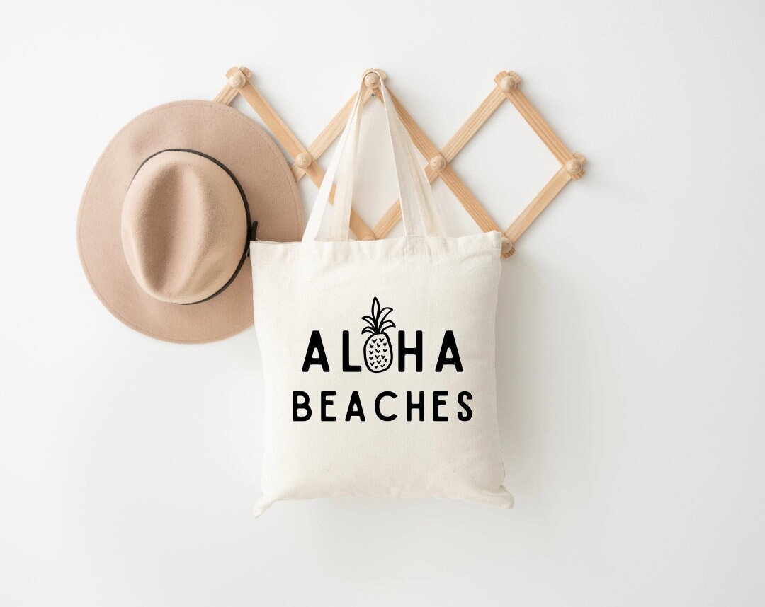 Aloha Beaches Tote Bag Beach Vacation Tote Beach Tote Bag Bachelorette ...