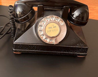 Vintage Western Electric Bell Systems Red Rotary Dial Desk Phone ...