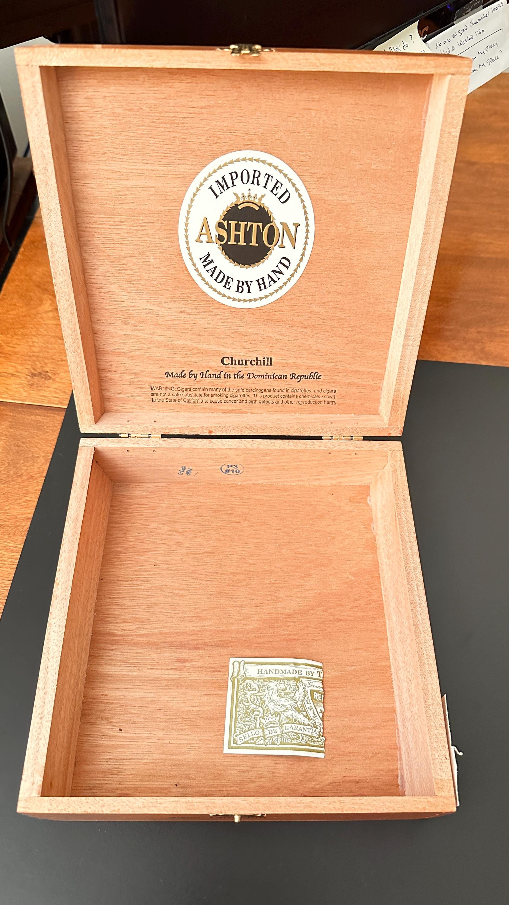 Ashton Churchill Empty Wooden Cigar Box Made in the DR *local Pickup ...