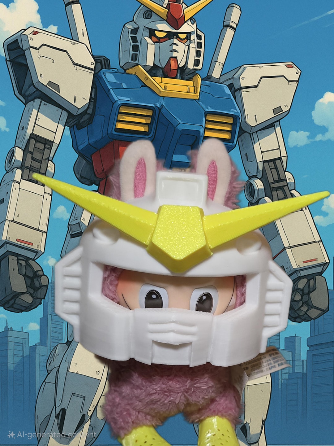 Labubu Gundam Helmet RX-78 - Etsy UK
