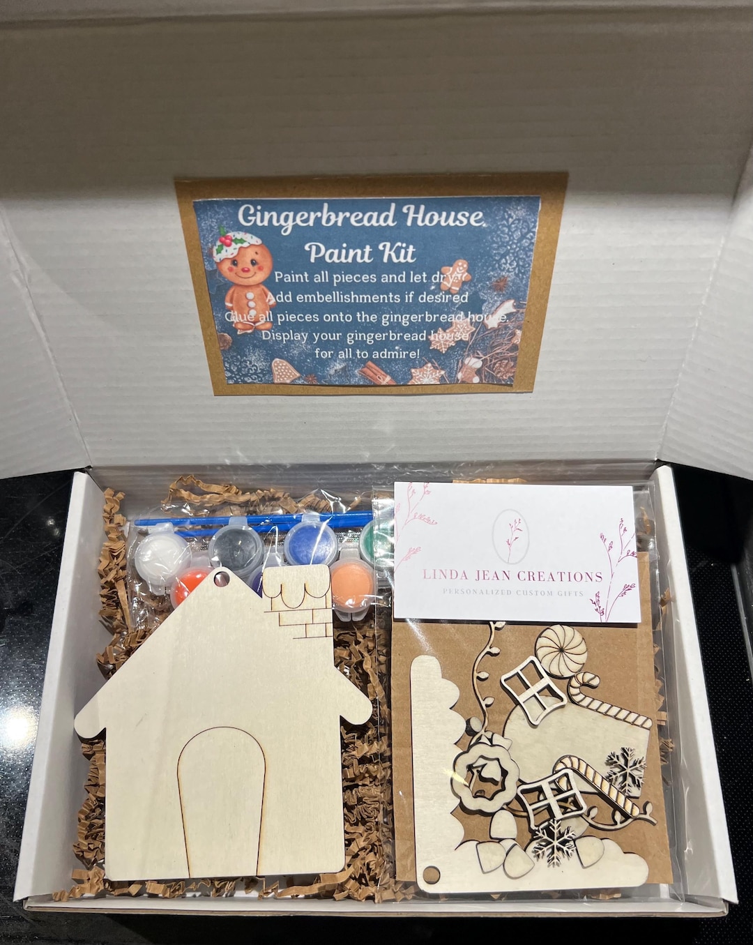 Gingerbread House Paint Your Own Kit, Craft Kit, Christmas Paint, All ...