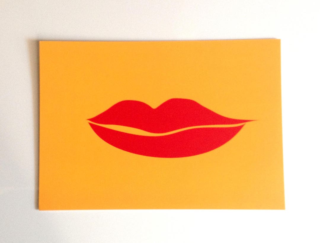 Lips Postcard - Any Day Card - Etsy