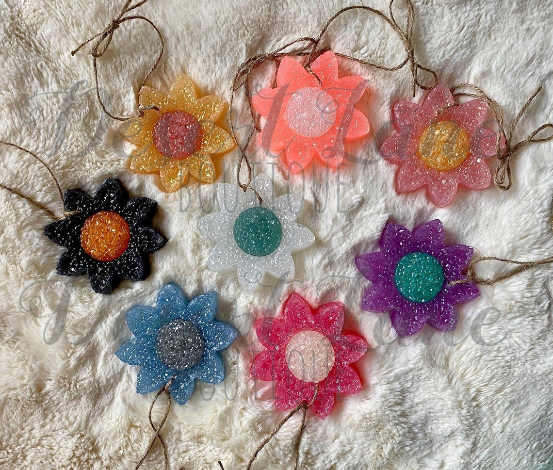Flower Car Air Freshener | Flower Car Freshie | Flower Car Scent ...