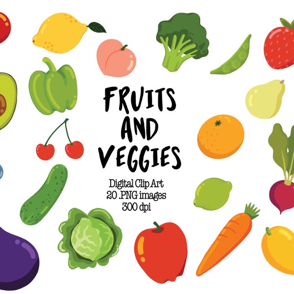 Vegetable Clip Art - Etsy