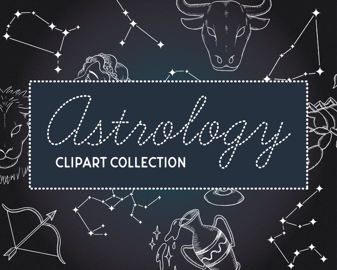 ASTROLOGICAL Clipart - Zodiac Symbols and Constellations, Astrology ...