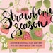 Watercolor DIGITAL CLIP ART Strawberry 20pc Set Hand - Etsy
