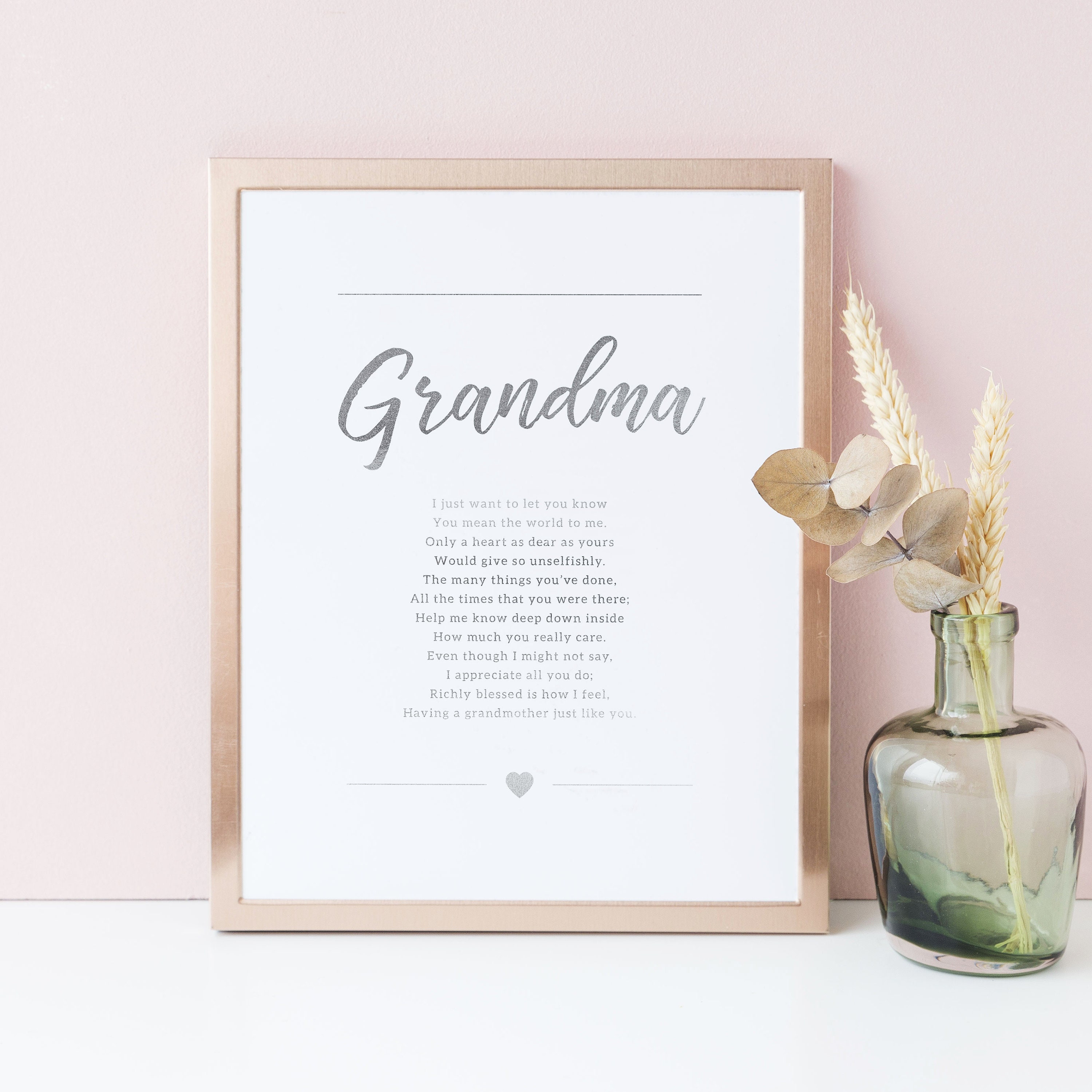 Grandma Poem Gift From Grandkids Meaningful Verse Granny - Etsy UK