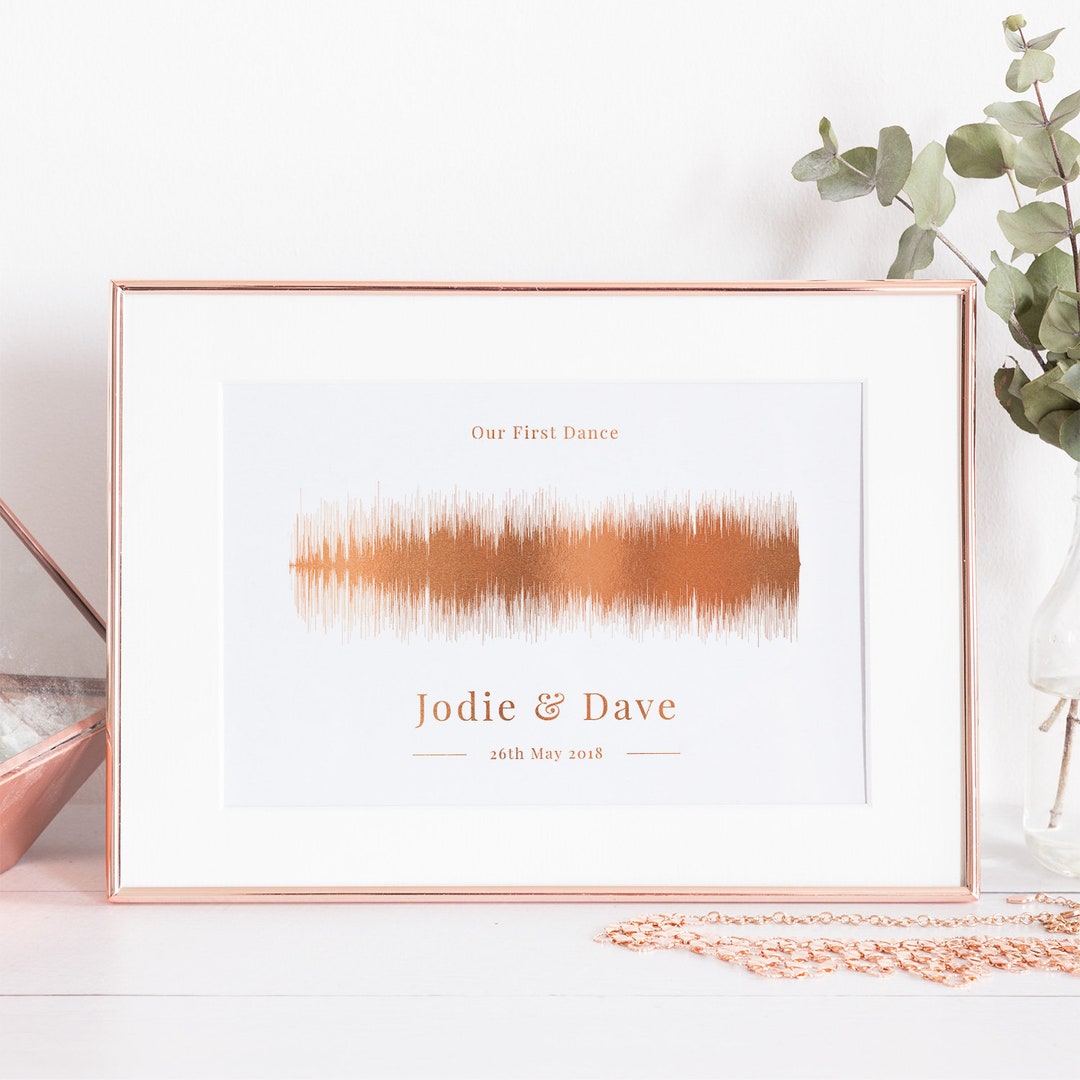 Soundwave Wedding Gift Idea Paper First Anniversary Gift for - Etsy