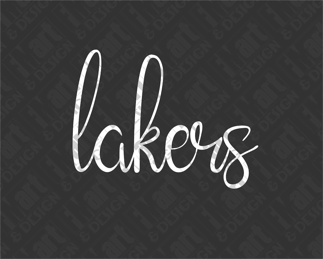 SVG DXF PNG Lakers Cursive Cute Fan Wear Team Spirit Instant Download ...
