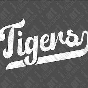 SVG DXF PNG Tigers Baseball Team Logo Instant Download - Etsy