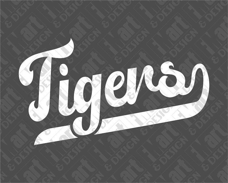 SVG DXF PNG Tigers Baseball Team Logo Instant Download - Etsy