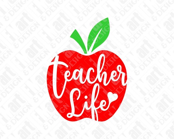 SVG DXF PNG Teacher Life Teacher Appreciation Gift Summer - Etsy