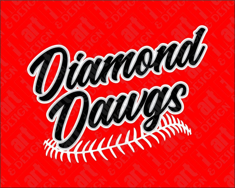 SVG PNG DXF Diamond Dawgs Baseball Team Instant Download - Etsy