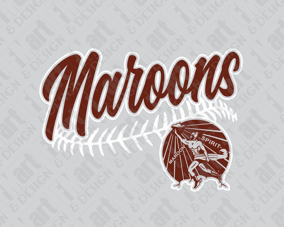 SVG DXF PNG Maroons Baseball Team Logo Instant Download - Etsy